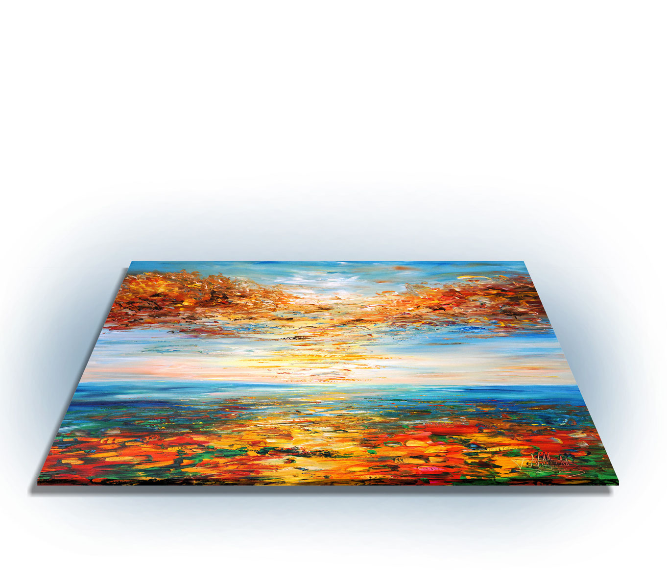 Summer artwork - large abstract painting art for sale