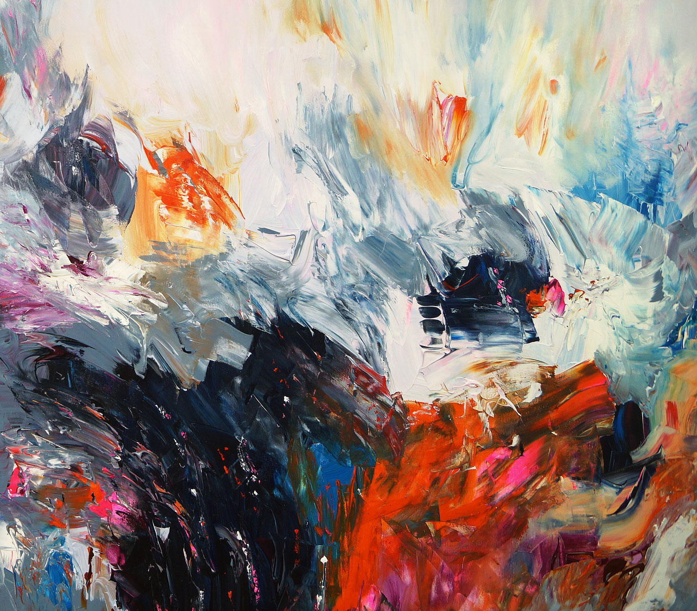 Colorful original - large abstract painting art for sale