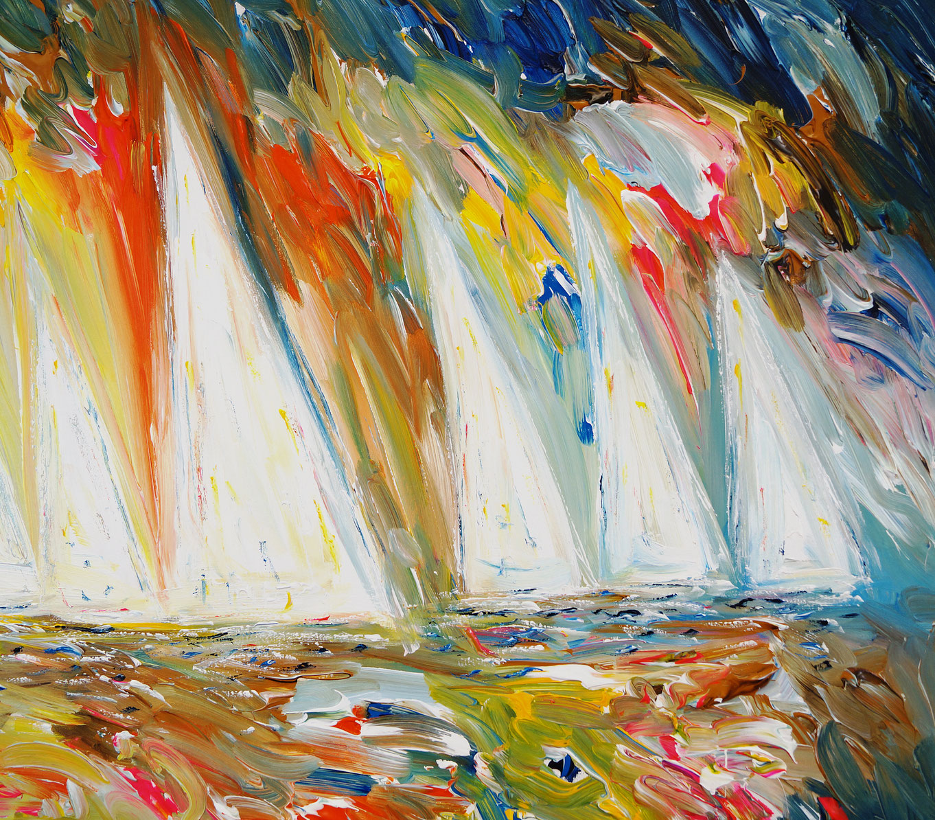 regatta painting - large abstract painting art for sale