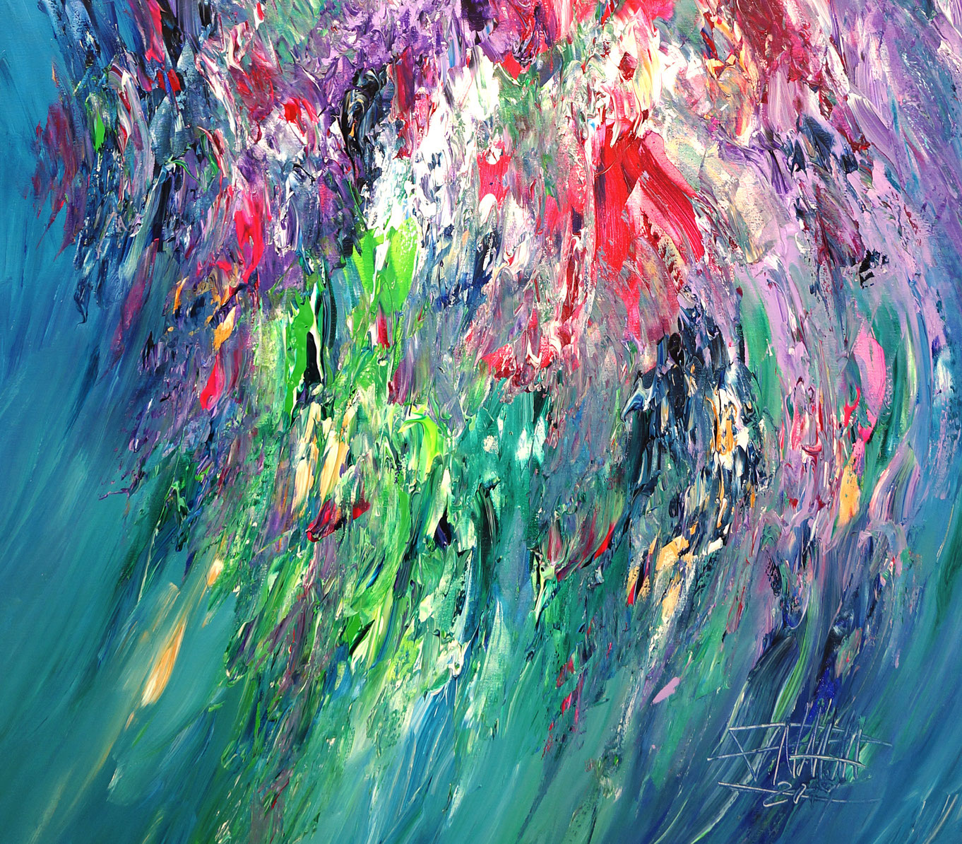 portrait format artwork - large abstract painting art for sale