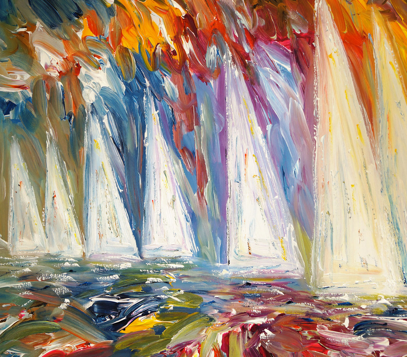 regatta painting - large abstract painting art for sale
