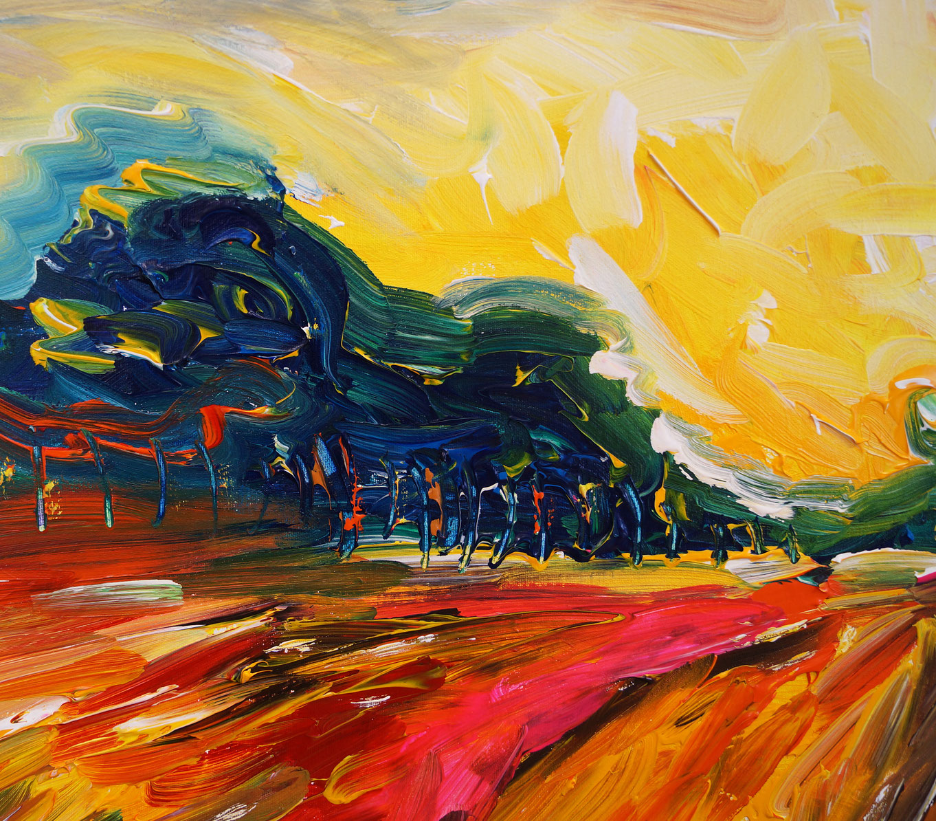 Landscape artwork - large abstract painting art for sale