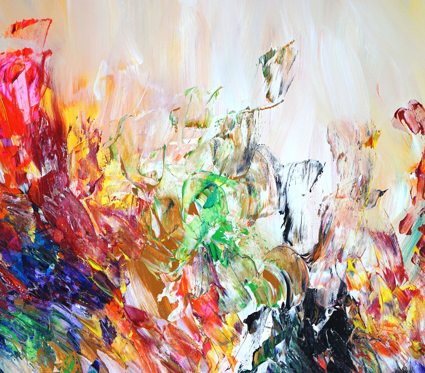 Vibrant abstract inspired by dreaming - large abstract painting art for ...