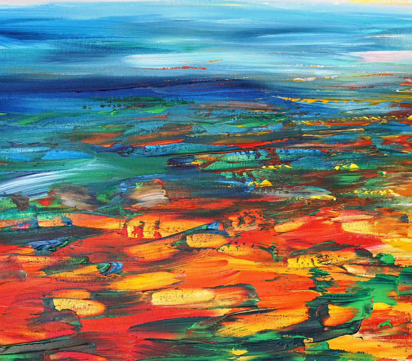 Summer artwork - large abstract painting art for sale