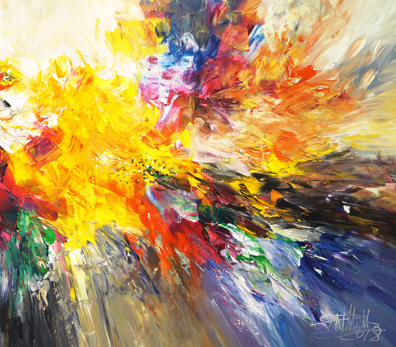 Expressive artwork - large abstract painting art for sale