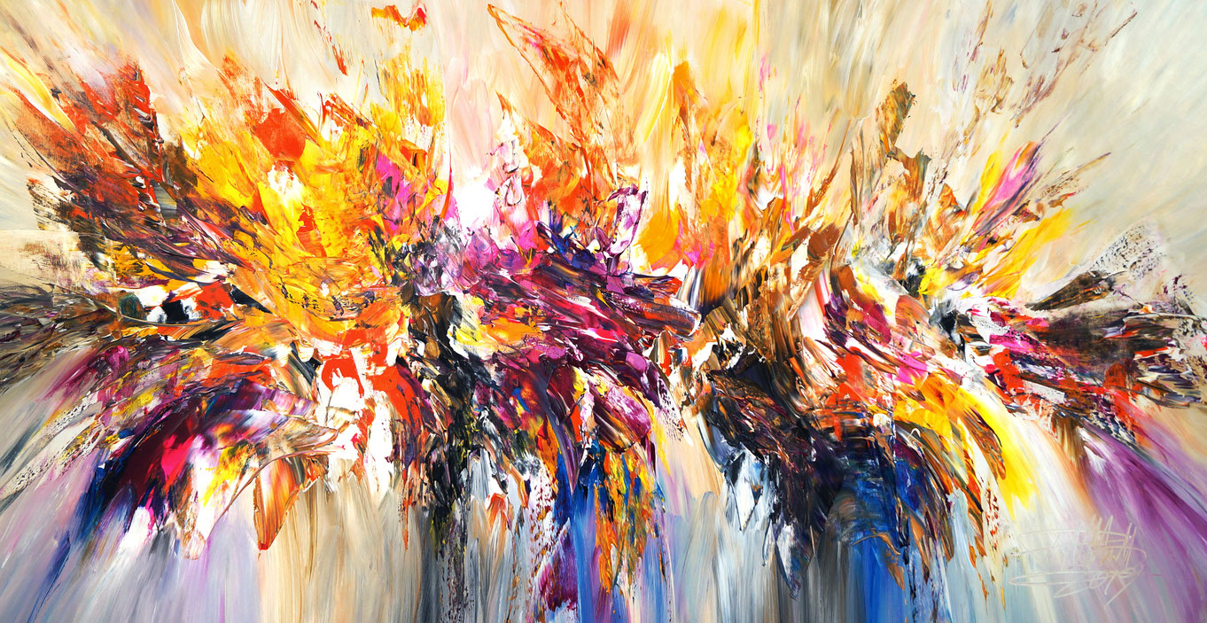 Awesome Wonderworld L 3 - large abstract painting art for sale