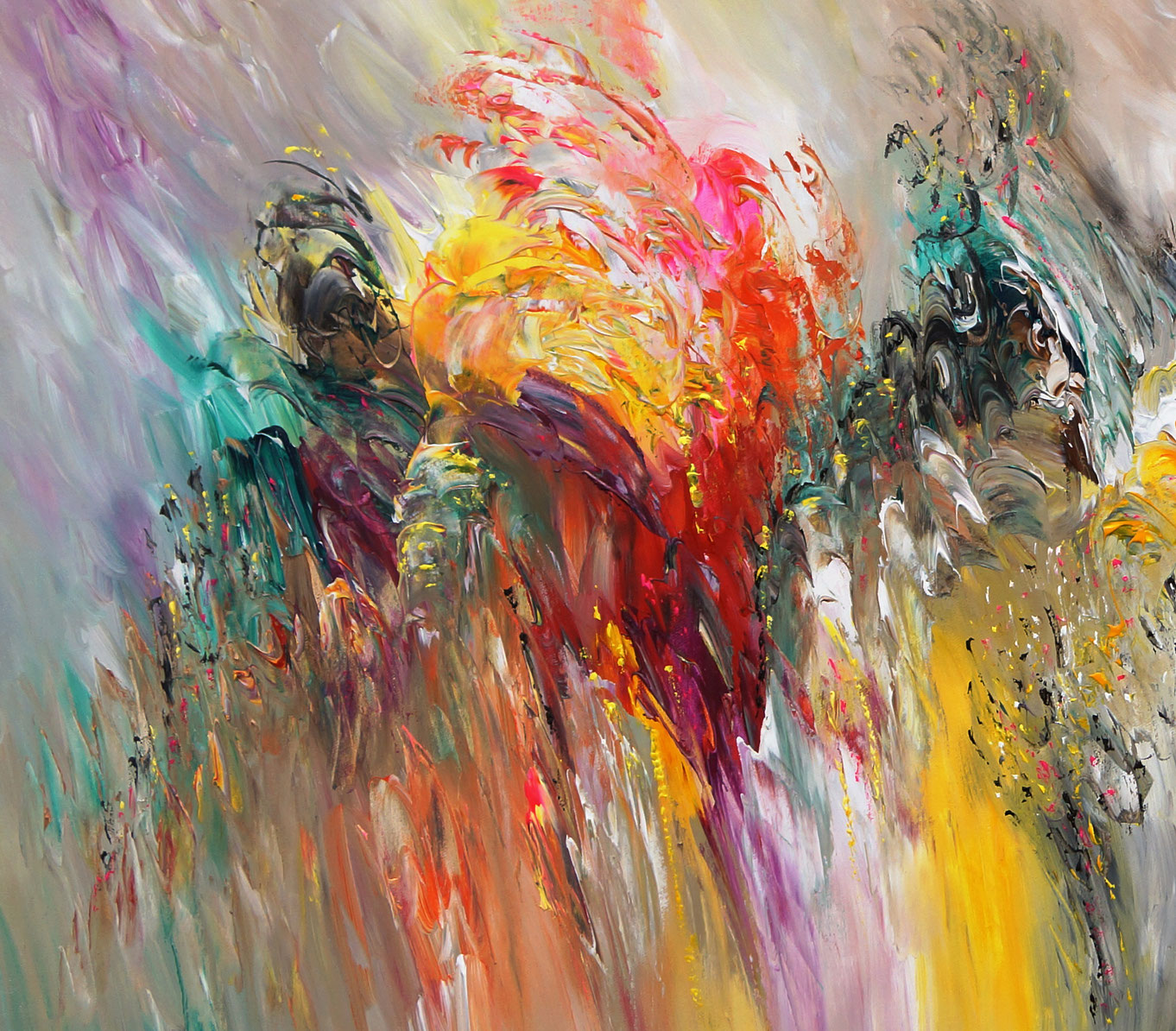 Be Happy M 1 - large abstract painting art for sale