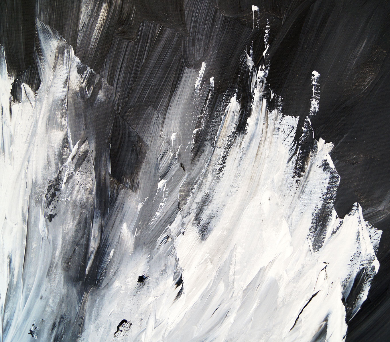 Black And White artwork - large abstract painting art for sale
