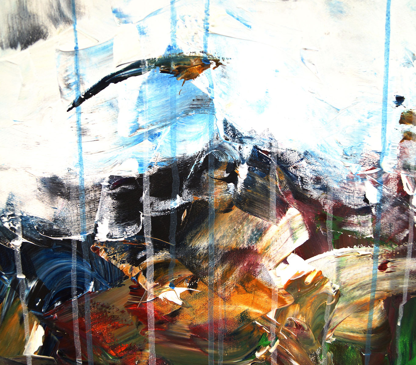 World Map artwork - large abstract painting art for sale