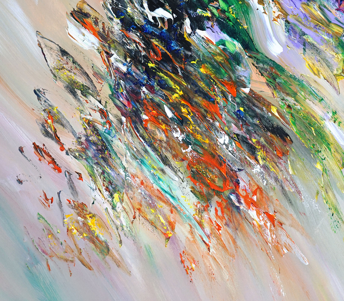 Vibrant abstract inspired by dreaming - large abstract painting art for ...