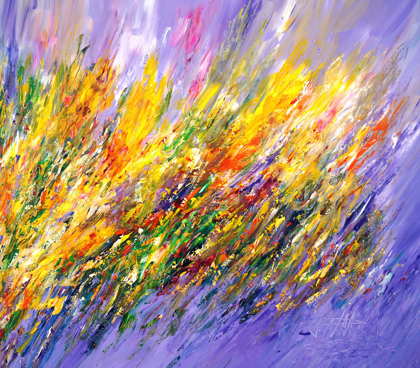 Vibrant artwork - large abstract painting art for sale