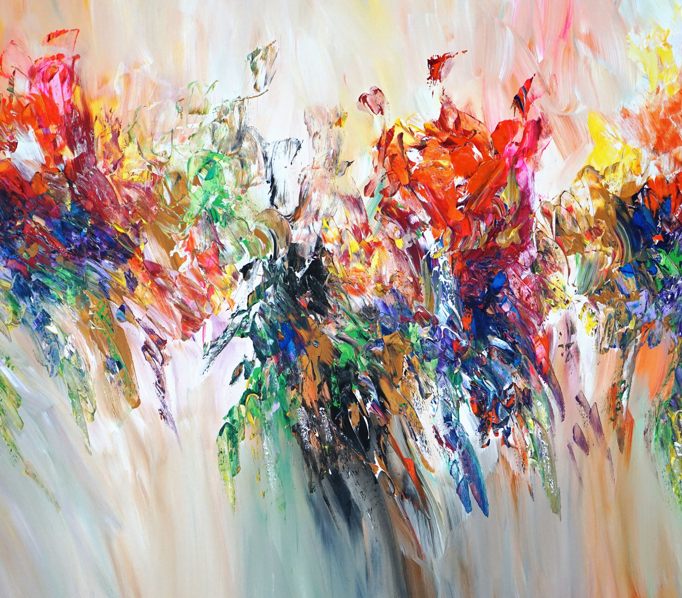 Vibrant abstract inspired by dreaming - large abstract painting art for ...