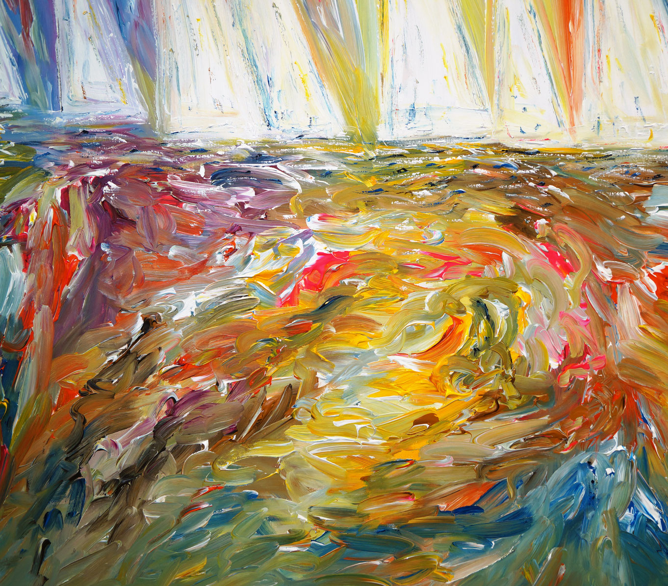 regatta painting - large abstract painting art for sale