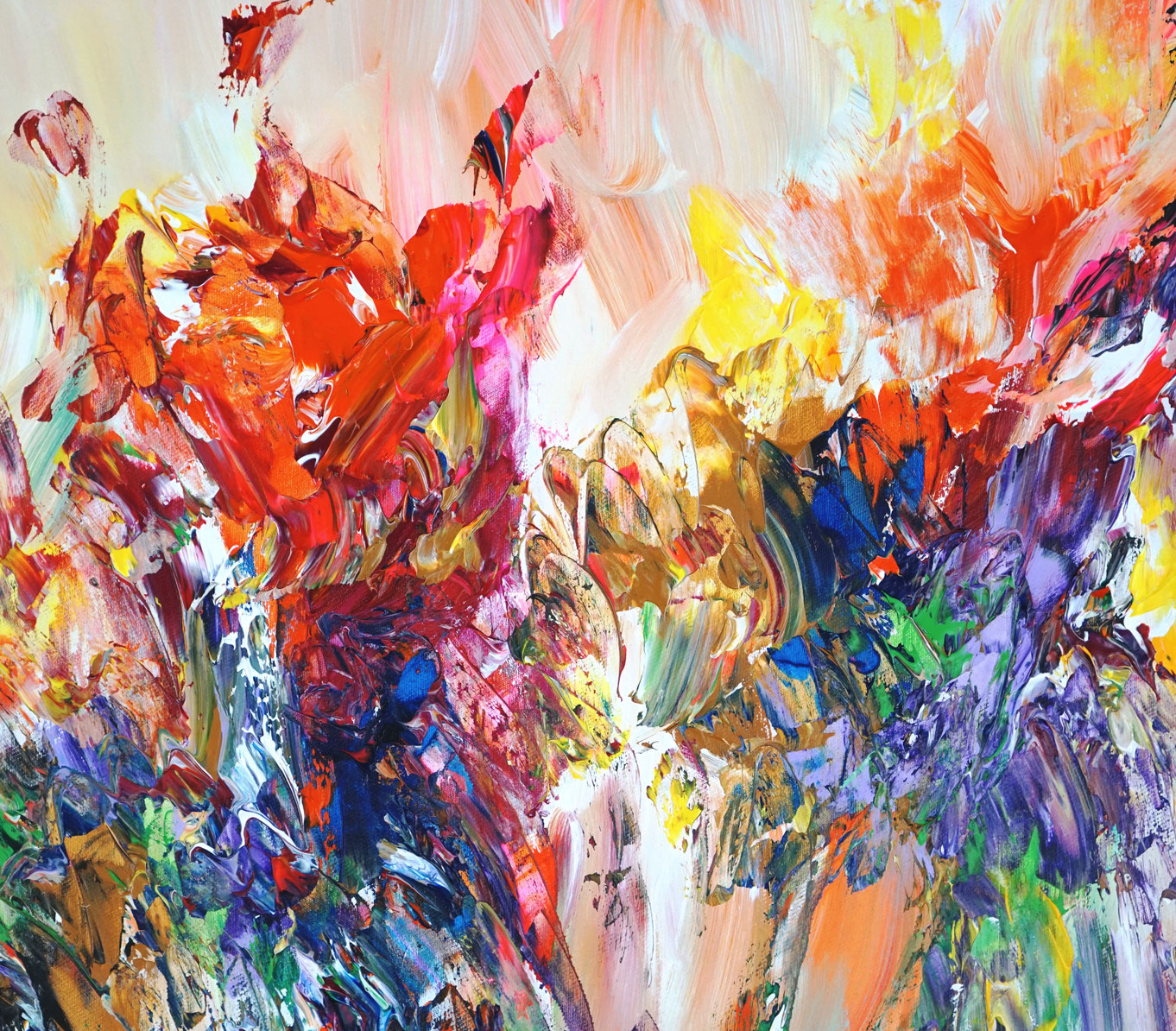 Vibrant abstract inspired by dreaming - large abstract painting art for ...