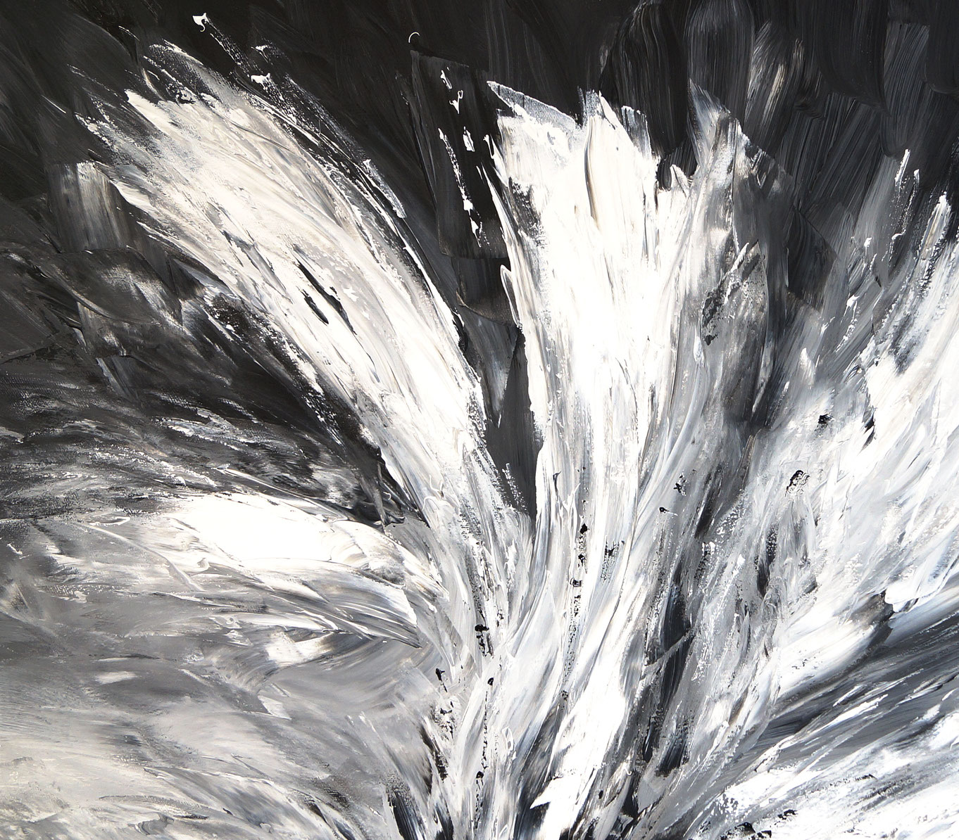 Black And White artwork - large abstract painting art for sale