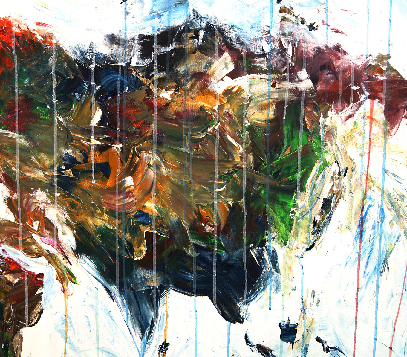 World Map artwork - large abstract painting art for sale