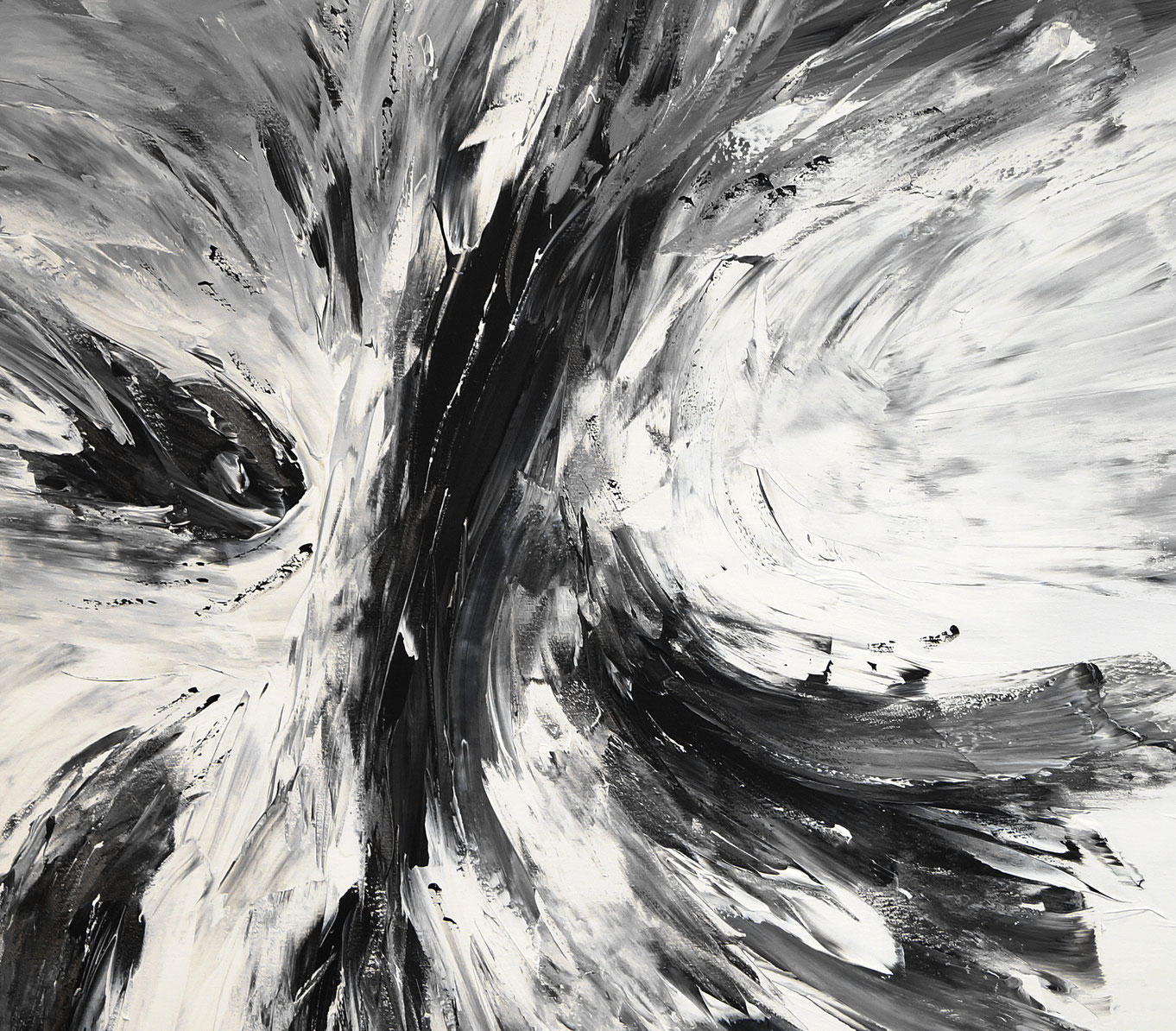 Black And White artwork - large abstract painting art for sale