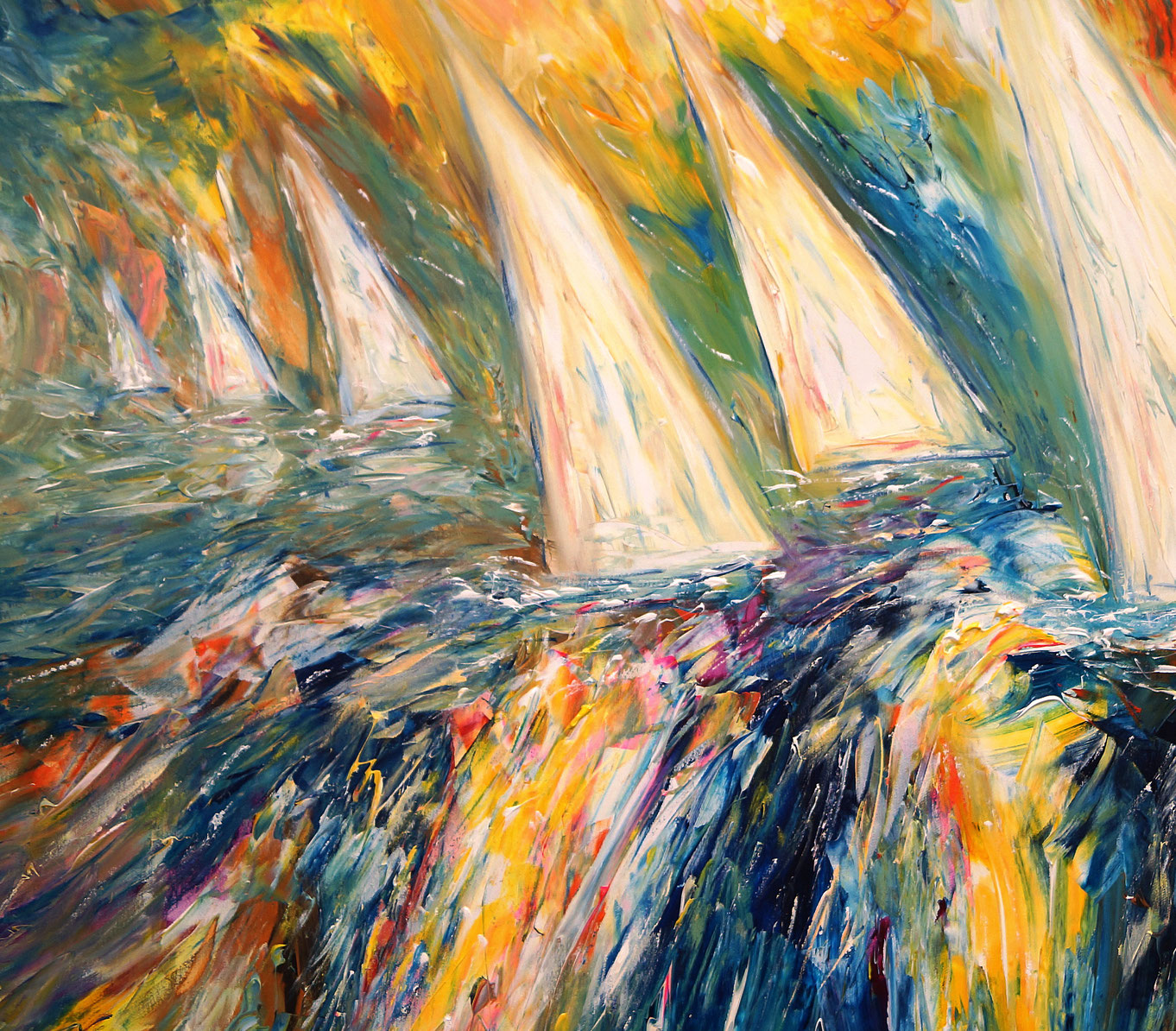 Sailing M 5 - large abstract painting art for sale