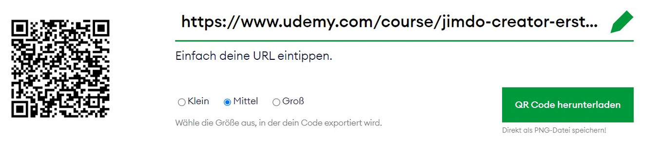 kostenloser QR-Code Generator - creator-schools Webseite!