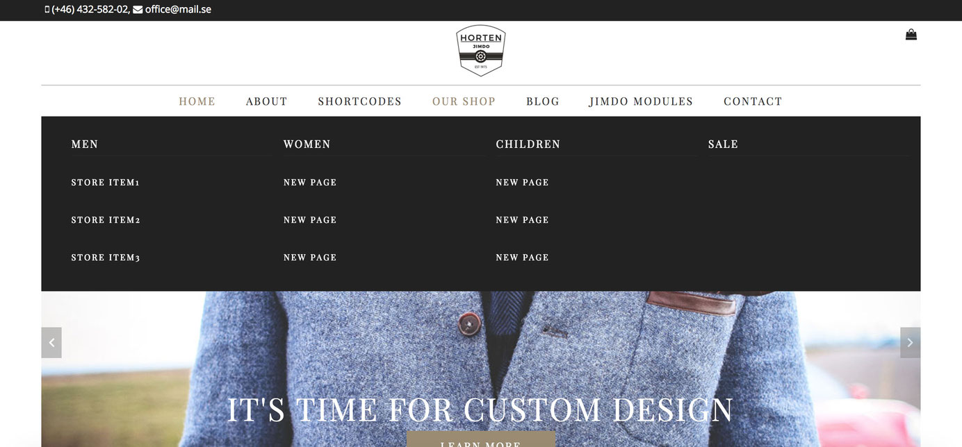 Ecommerce Jimdo Themes Official Website Jimdo