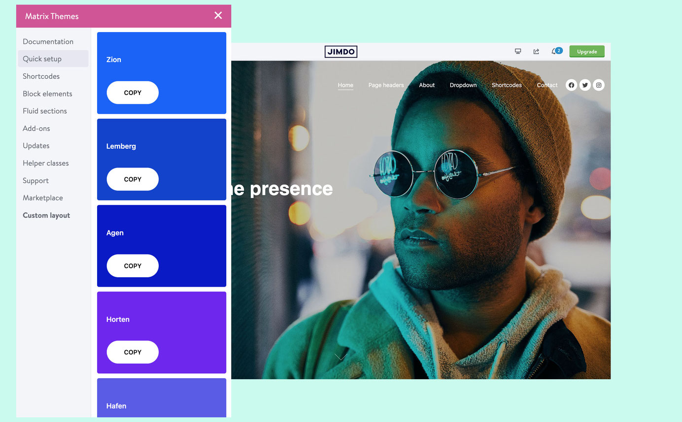 Matrix themes - Updates #10 - Official website - Jimdo