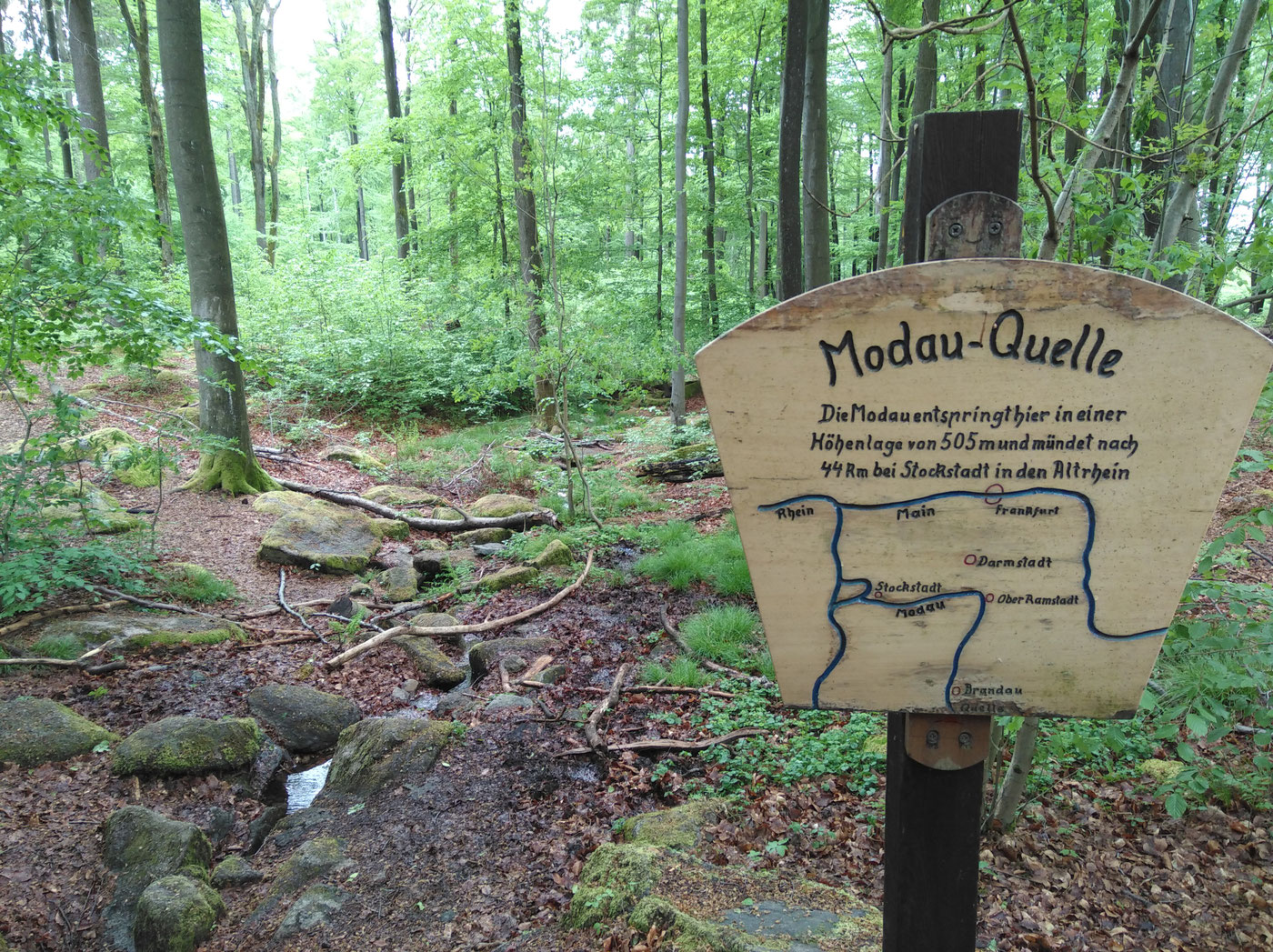 Auf dem Mundart Wanderweg entlang der Modau - Radtouren, Wandern ...