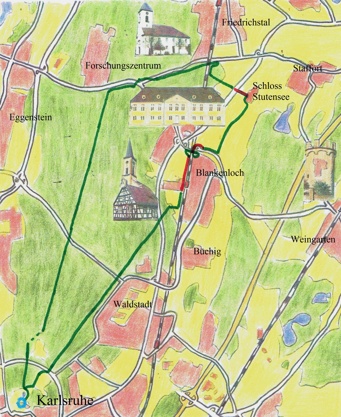 Durch den Hardtwald zum Schloss Stutensee - radtouren-karlsruhes Webseite!