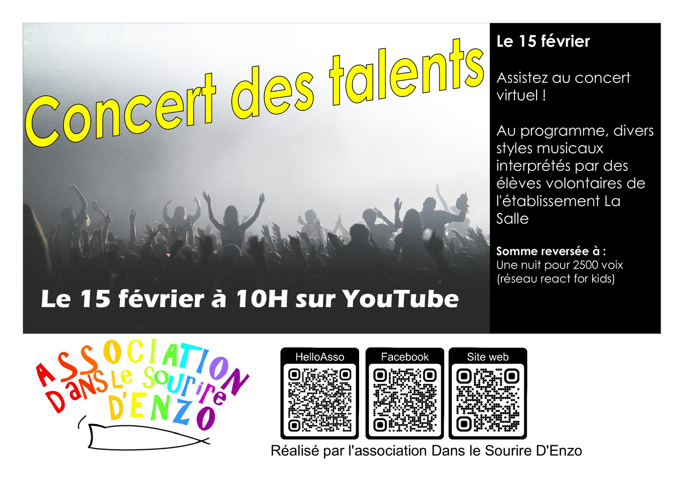 Concert des talents 2022 ! - Association dans le sourire d'Enzo