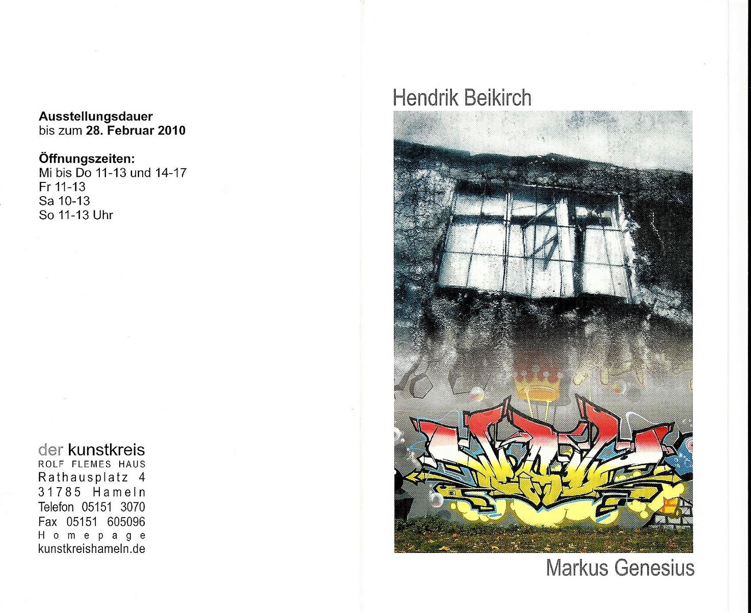 Hendrik Beikirch & Markus genesius vom 16.01. bis 28.02.2010 - www ...