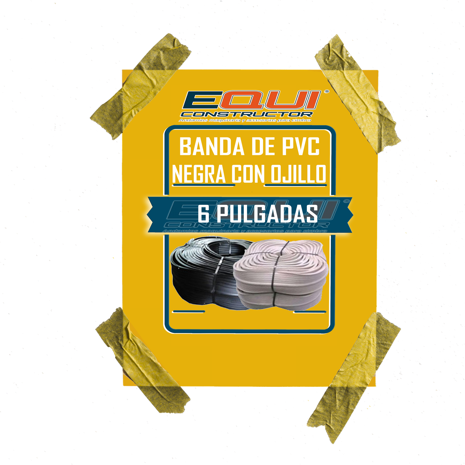 Banda de PVC Ojillada de 6" - Banda de PVC - Junta de PVC