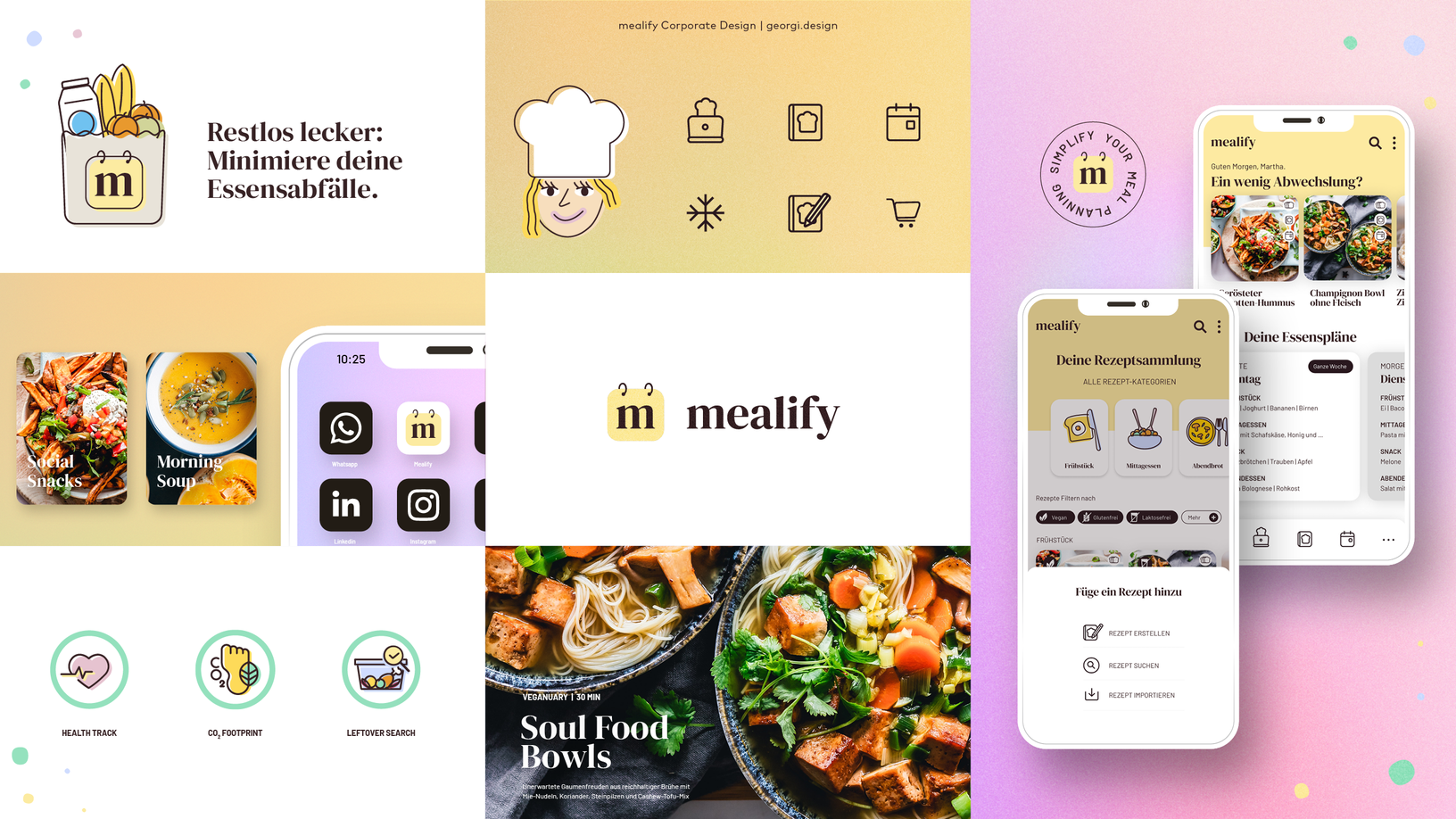 Logo, Illus, App & Webdesign nachhaltige Food App - georgi.design