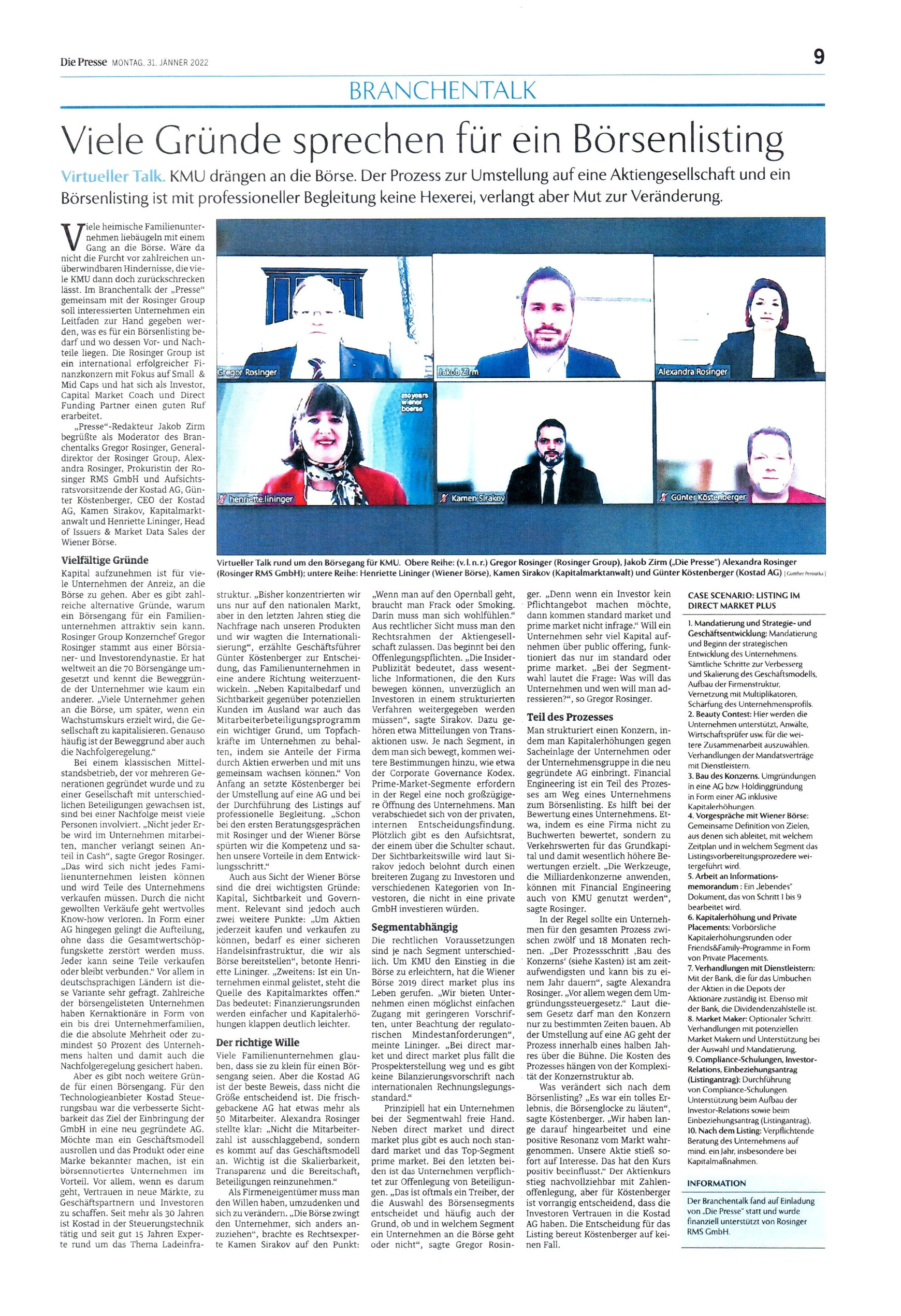 Presseberichte über Gregor Rosinger und die Rosinger Group - Gregor Rosinger - Investor & Experte