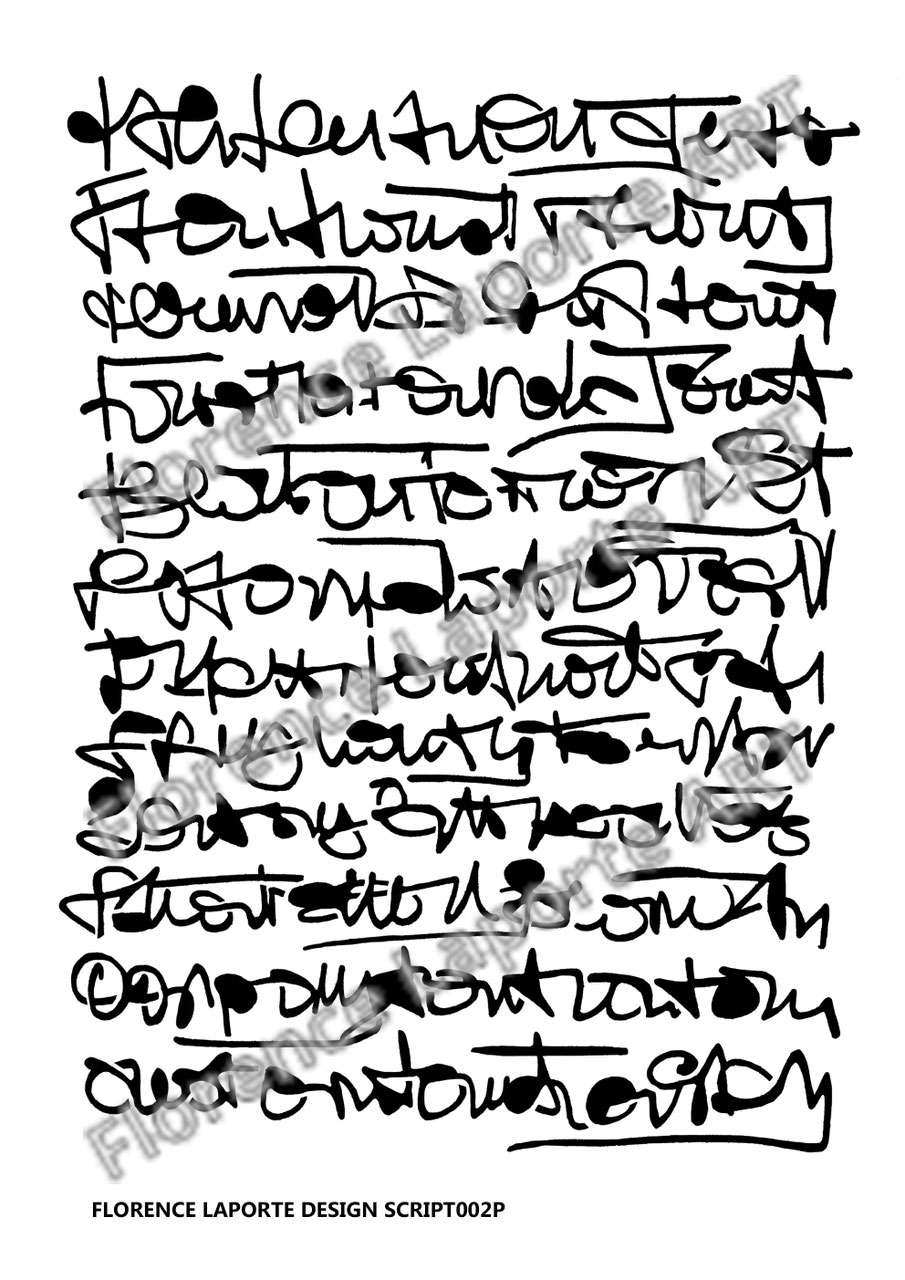 pochoirs écriture - Florence Laporte Art & Design