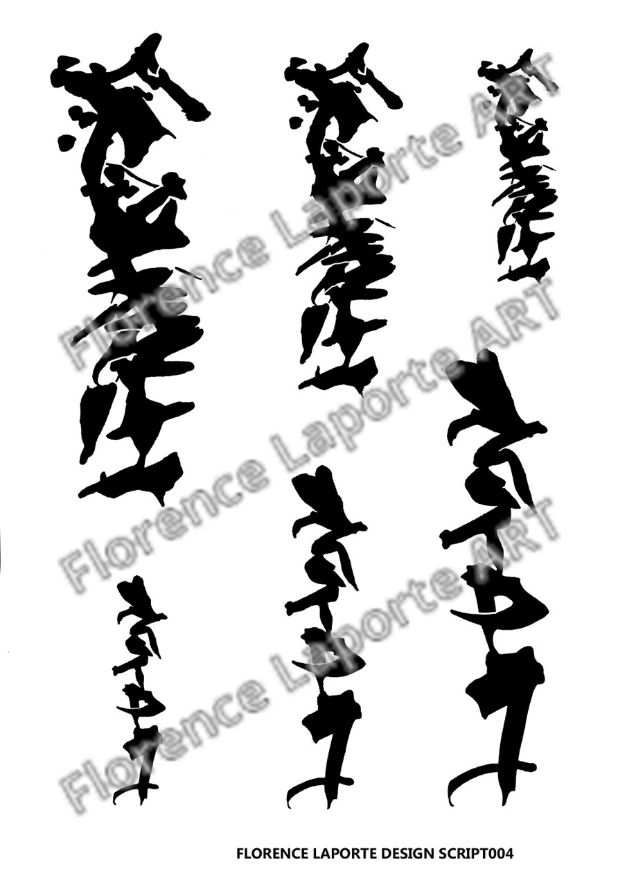 pochoirs écriture - Florence Laporte Art & Design