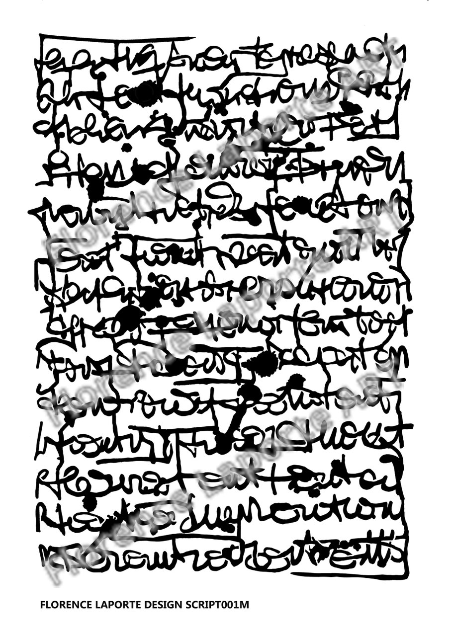 pochoirs écriture - Florence Laporte Art & Design