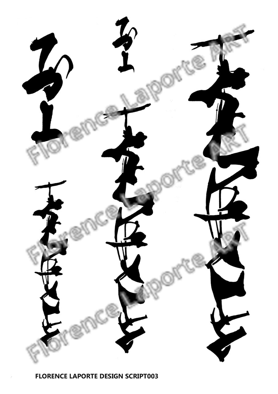 pochoirs écriture - Florence Laporte Art & Design