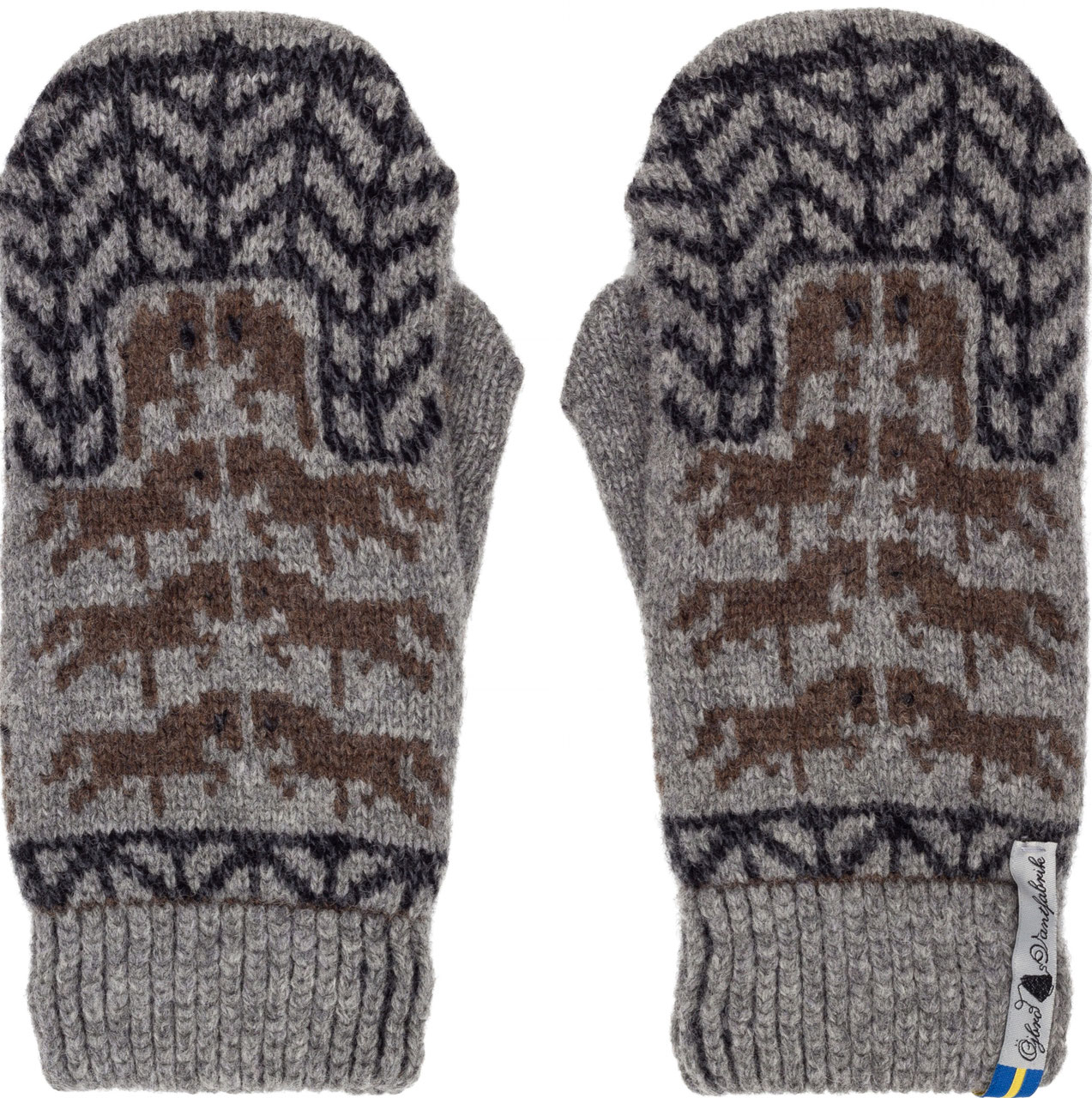 Gotland Grä Mittens by Öjbro Vantfabrik - Sweater Chalet