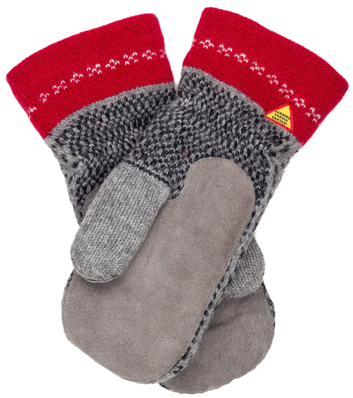 Suede Palm Skaftö Grå Mittens by Öjbro Vantfabrik - Sweater Chalet