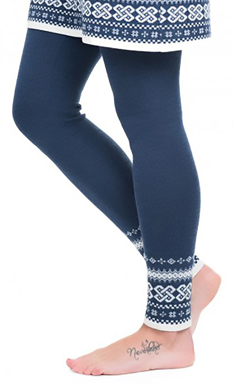 Vrikke Norwegian Sweater Tights - Iris - Sweater Chalet