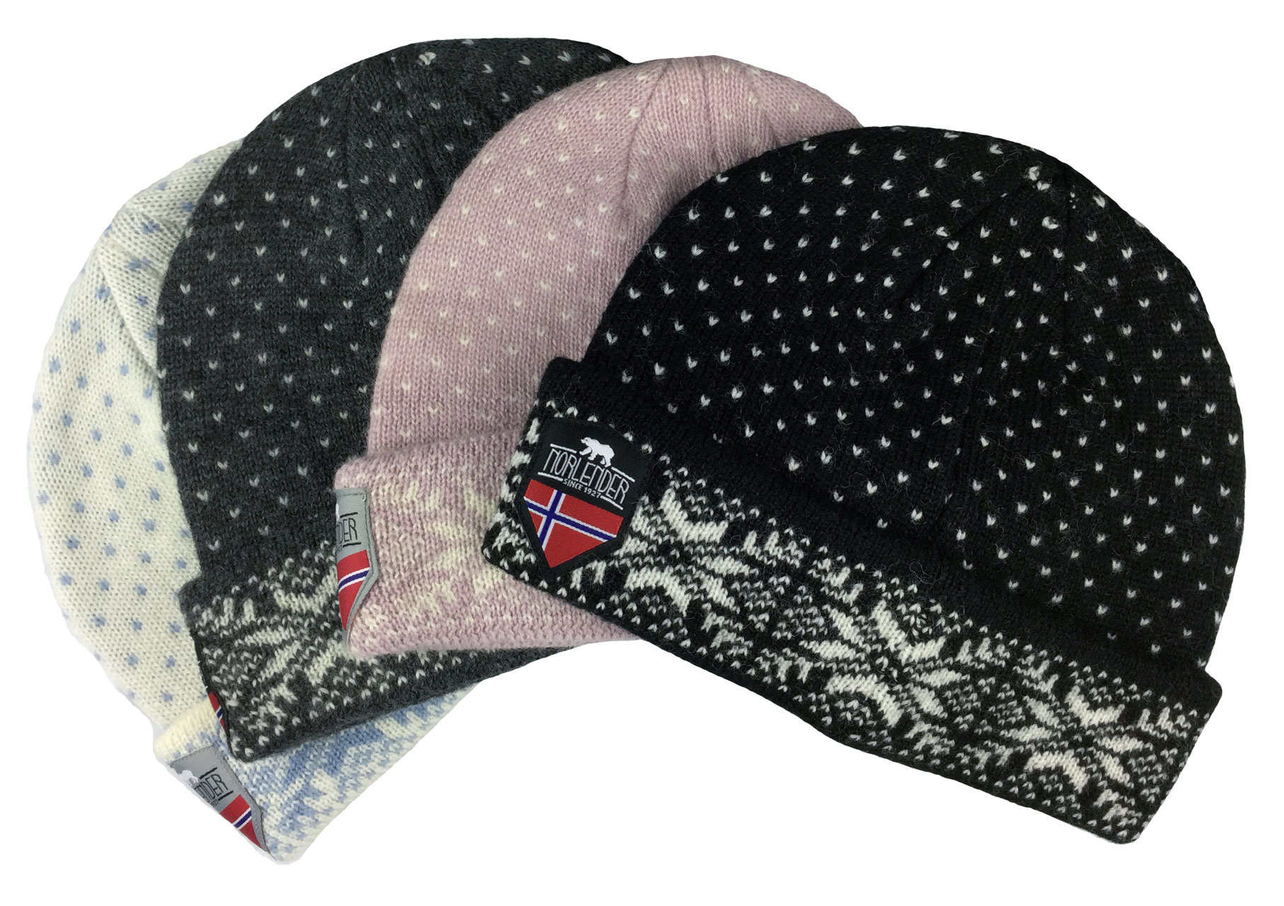 Norlender Nordic Wool Snowflake Hat 401 - Sweater Chalet