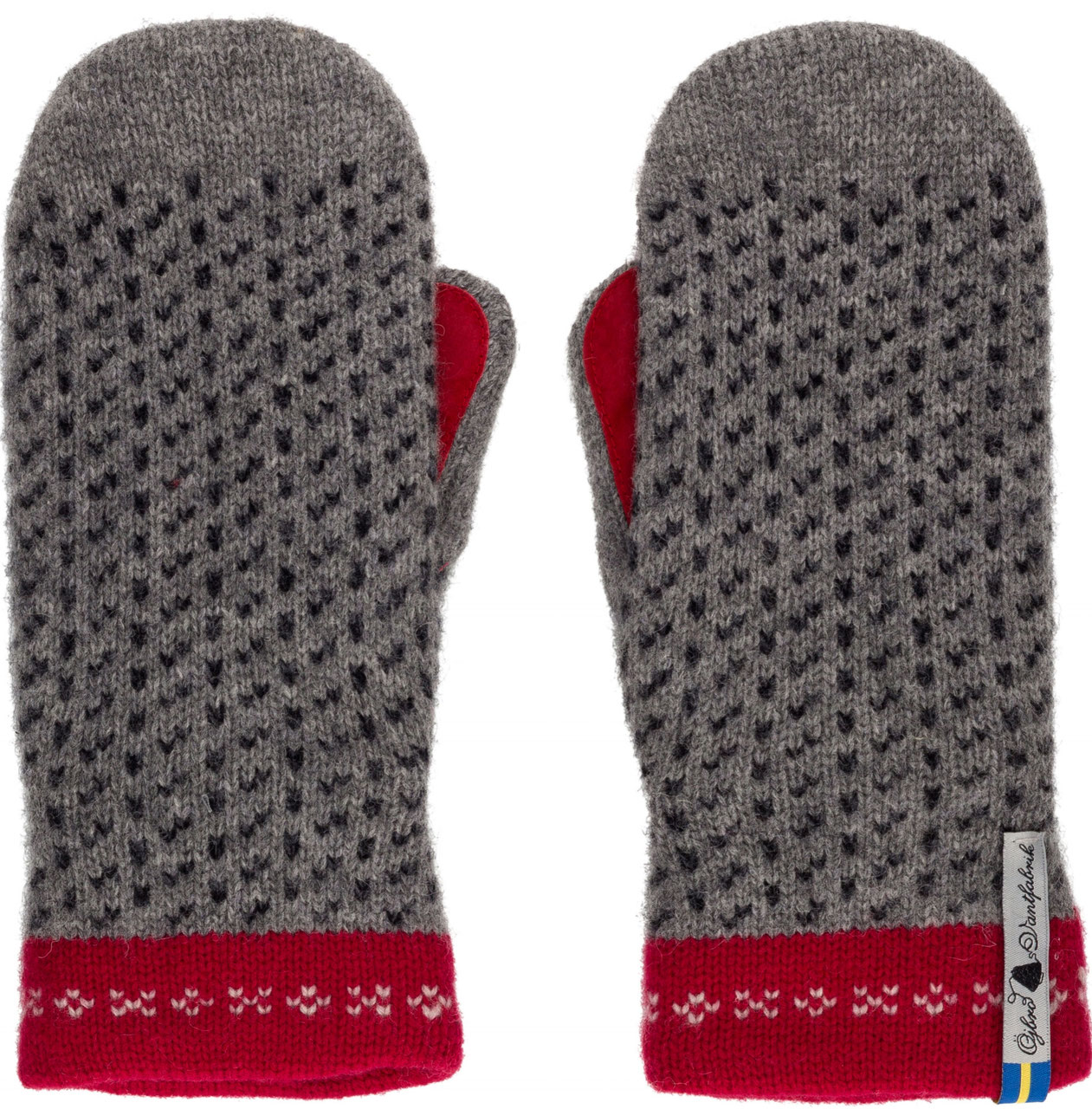 Suede Palm Skaftö Grå Mittens by Öjbro Vantfabrik - Sweater Chalet