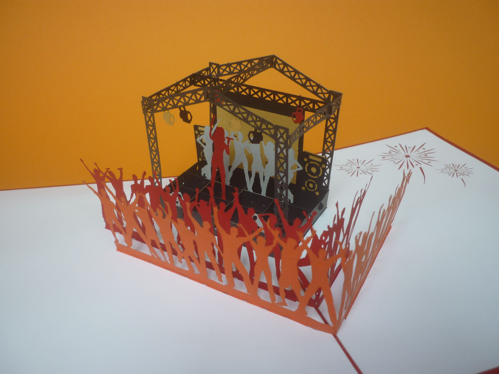 Carte pop-up Concert musical - Mam'zelle Pop-Up