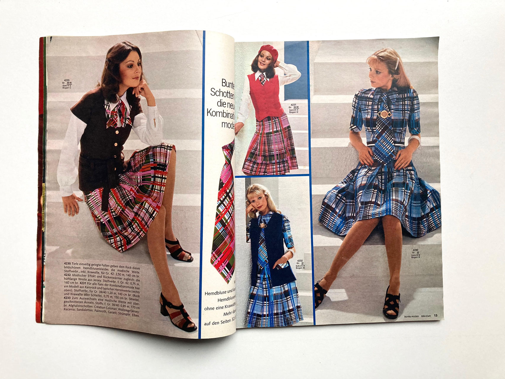 Vintage Modezeitschriften und Handarbeitshefte 1970er Jahre ...