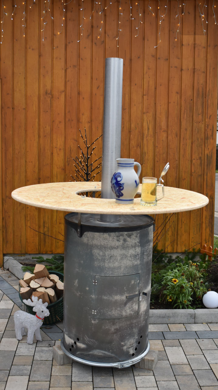 Wunderbar Feuertonne Stehtisch Mit Kamin Fotos