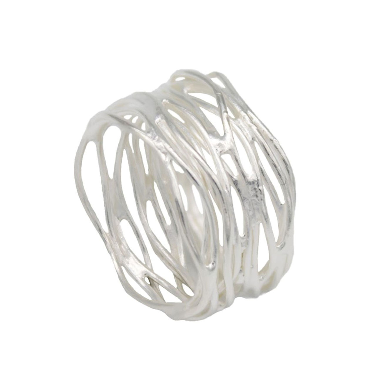 R1015 Silberring gewickelt - Eclipse Schmuck