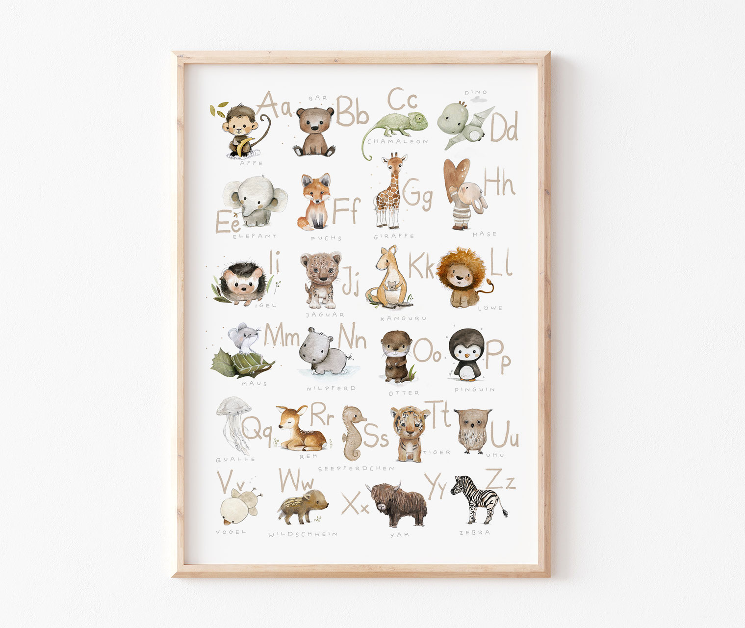 Kinderbild "ABC lernen mit Groß- und Kleinbuchstaben" - Pipapier