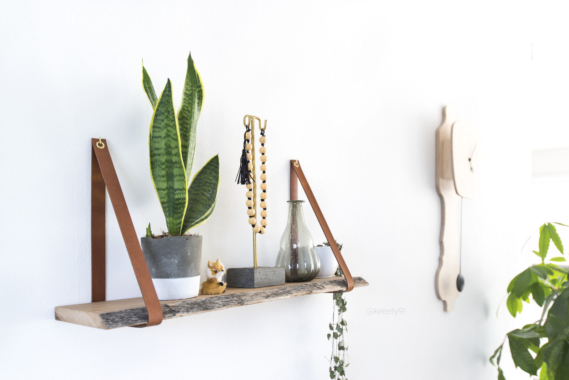 Leren plankdragers + planken - Leren handgreepjes - Leren plankdragers ...