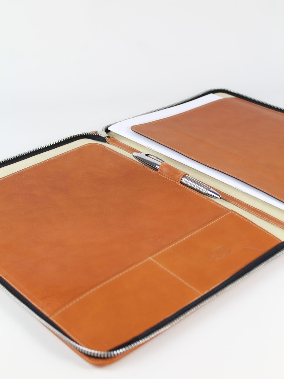 A4 Ordner aus Naturleder, Dokumentordner, A4 Document Folder - F ...