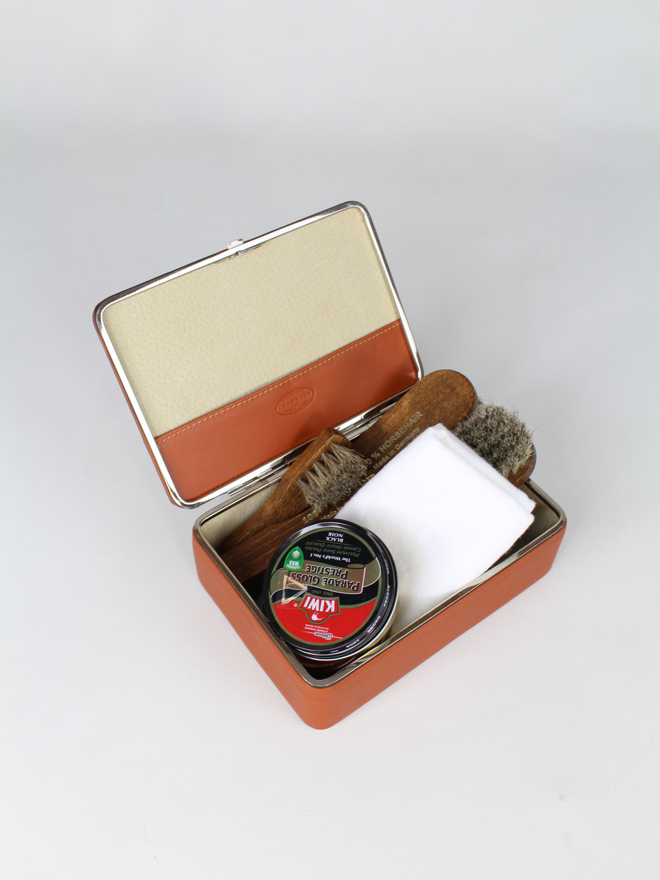Schuhbox S aus Echtleder / Shoe polish leatherbox - F. HAMMANN - Fine ...