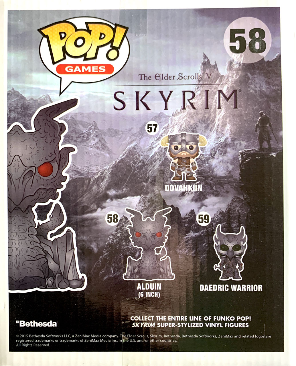 Alduin 6“ The Elder Scrolls V Skyrim Drache 16cm Vinyl Figur Funko Pop ...